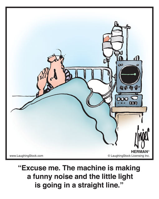 Excuse me. The machine is making a funny noise and the little light is ...